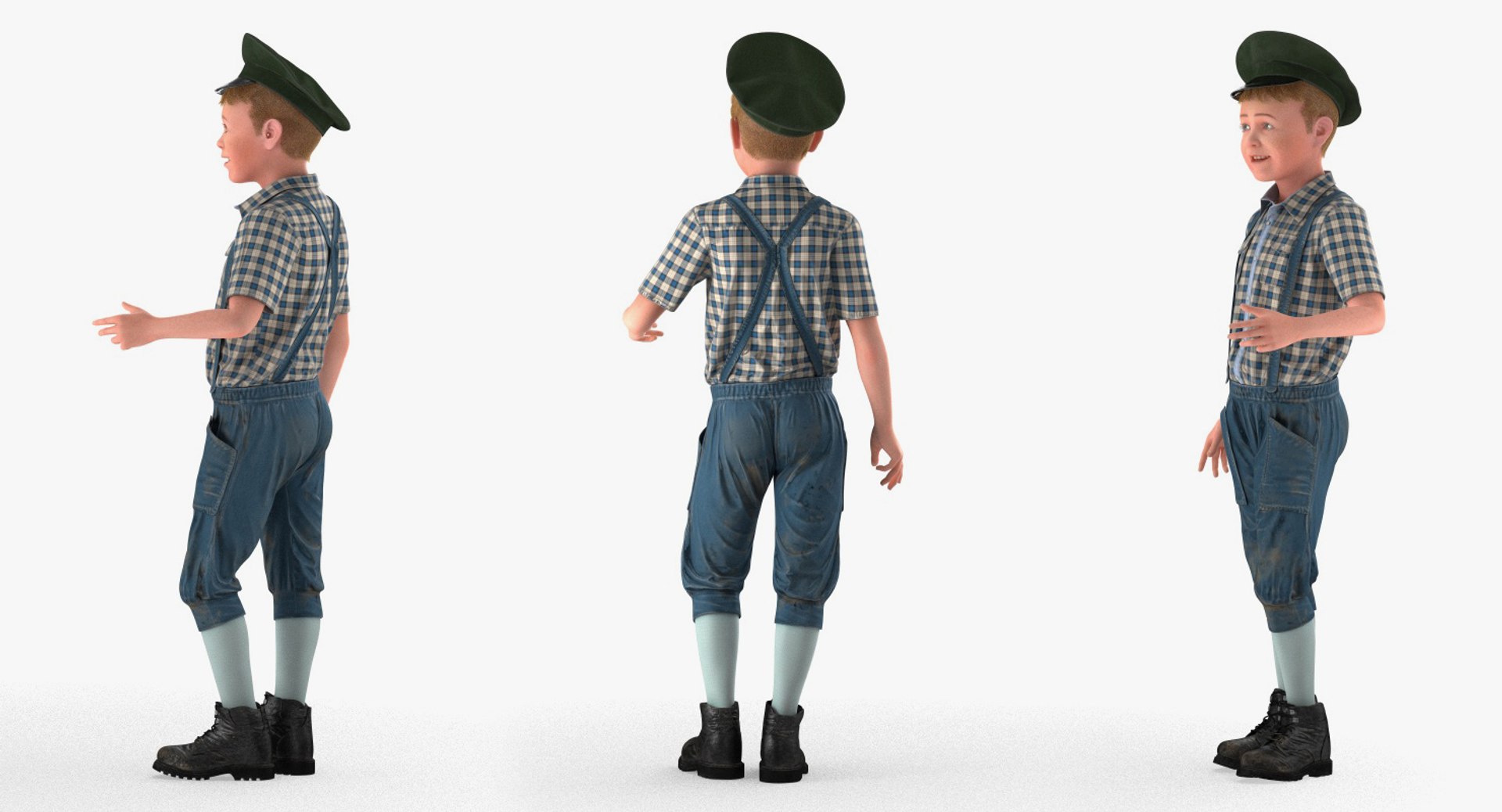 3D Realistic Child Boy Person Standing - TurboSquid 1426301