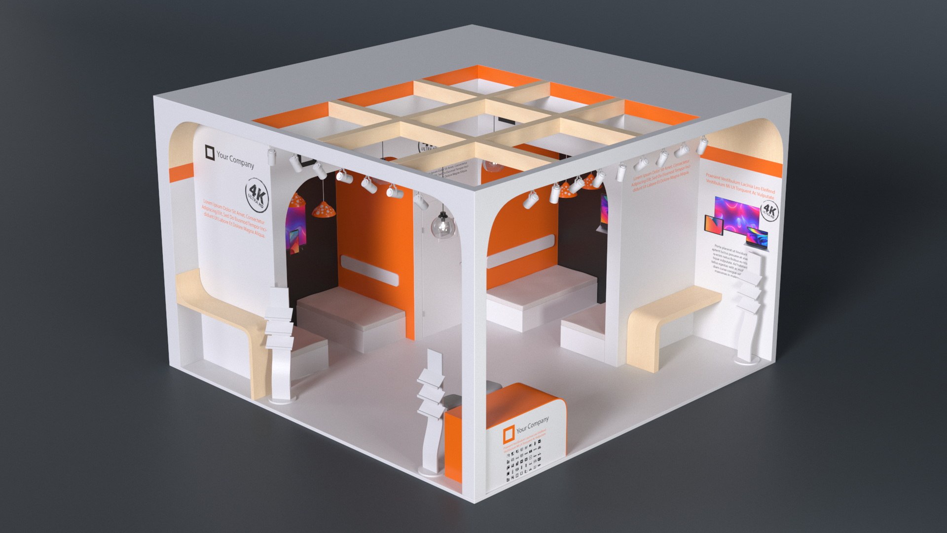 Stand For Electronics Trade Fair 3D Model - TurboSquid 2279873