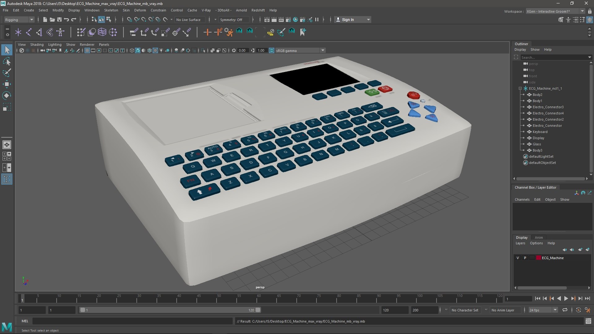 3D ECG Machine - TurboSquid 2302646