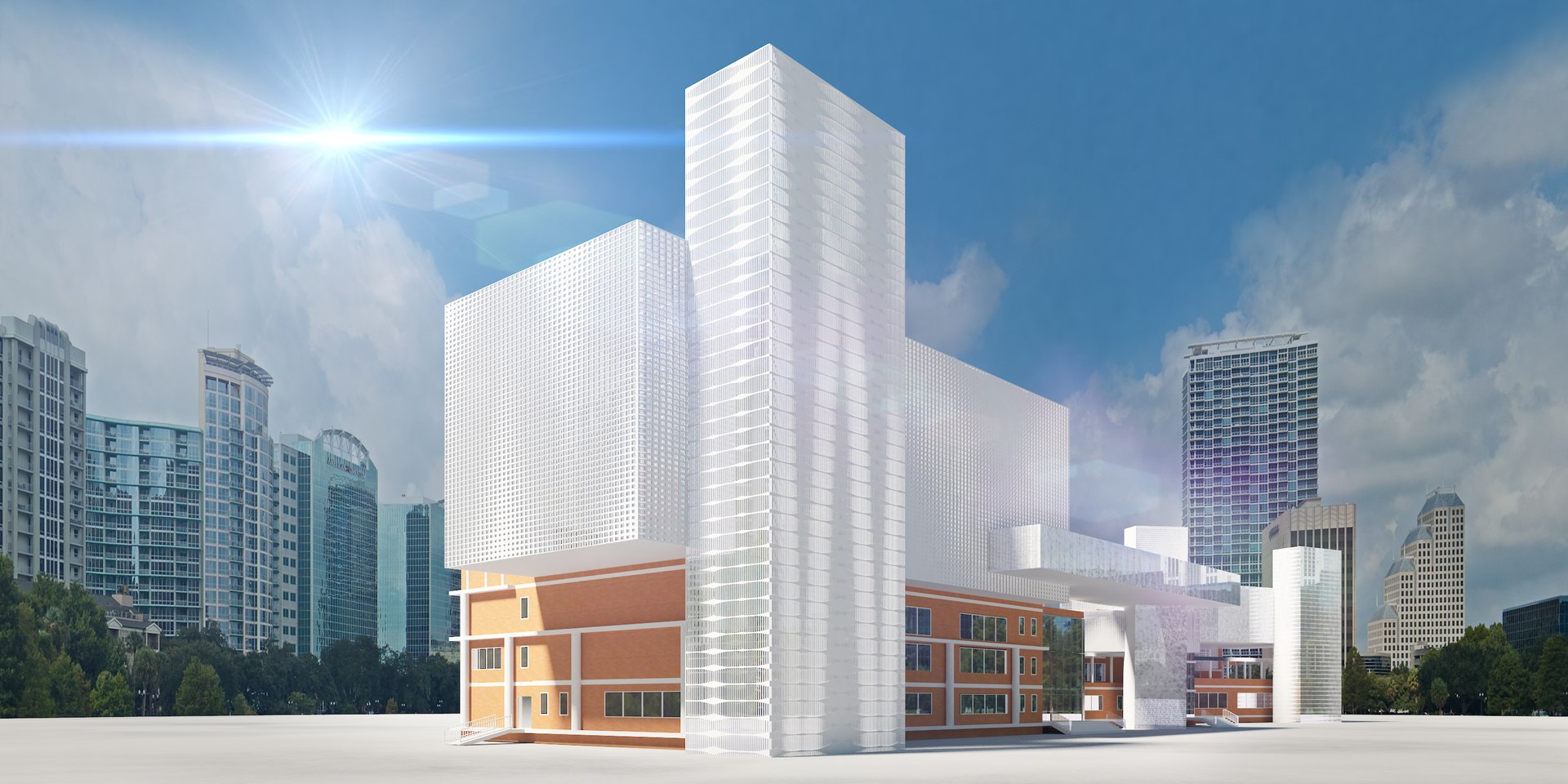 Modern School 3d Model