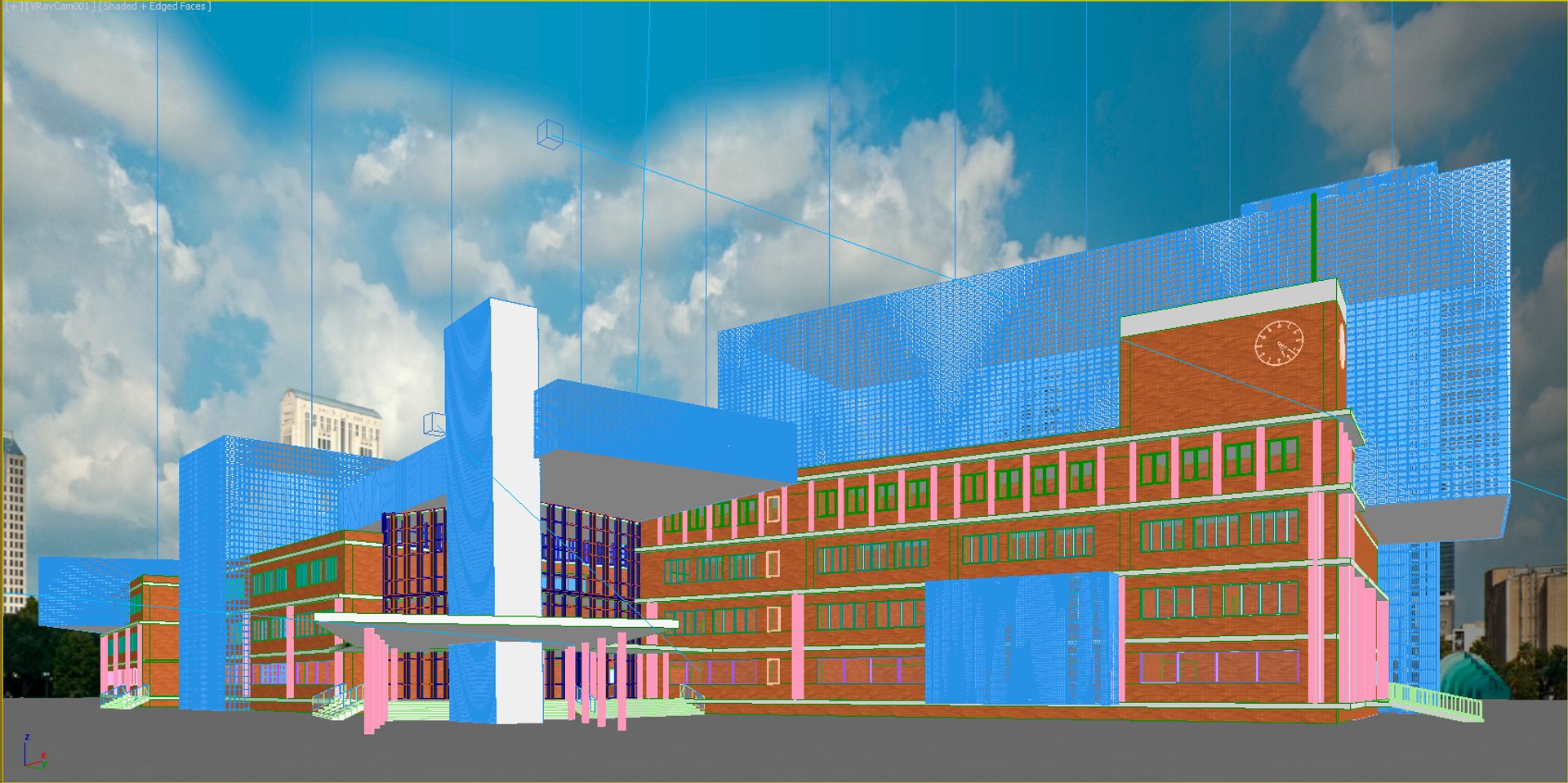 Modern School 3d Model