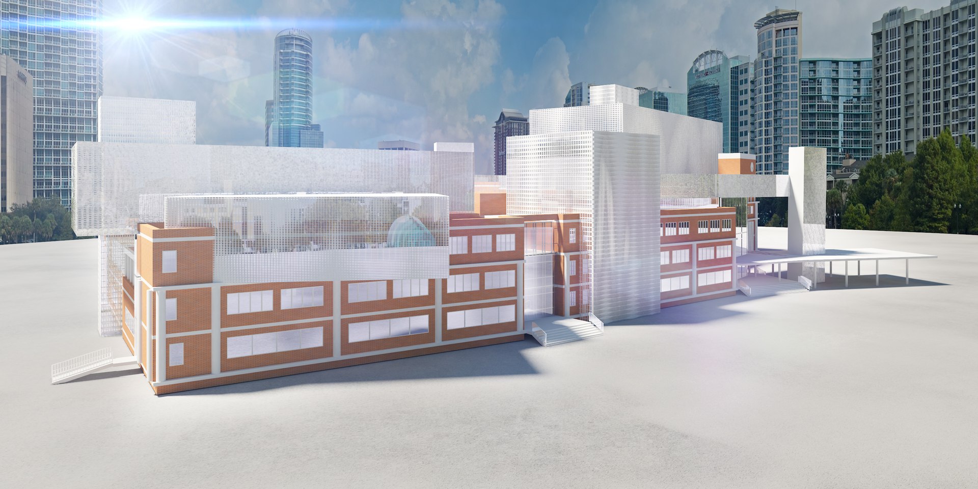 Modern School 3d Model