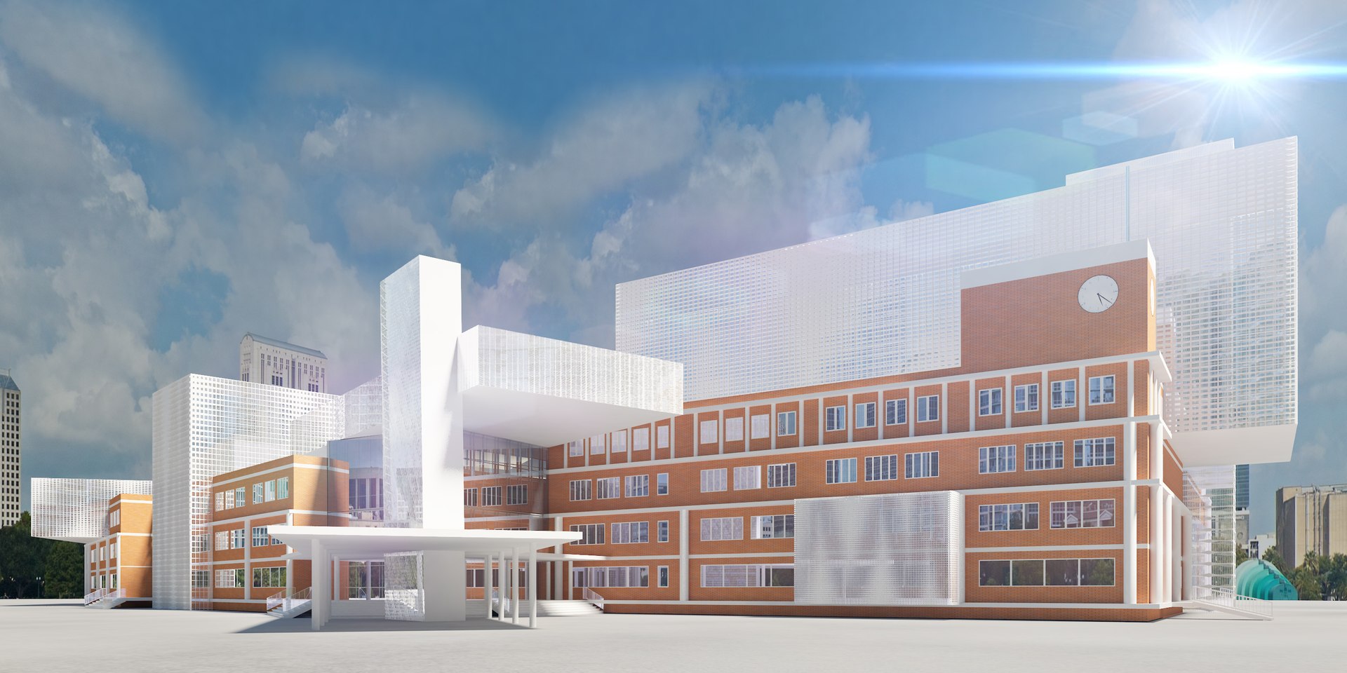 Modern School 3d Model