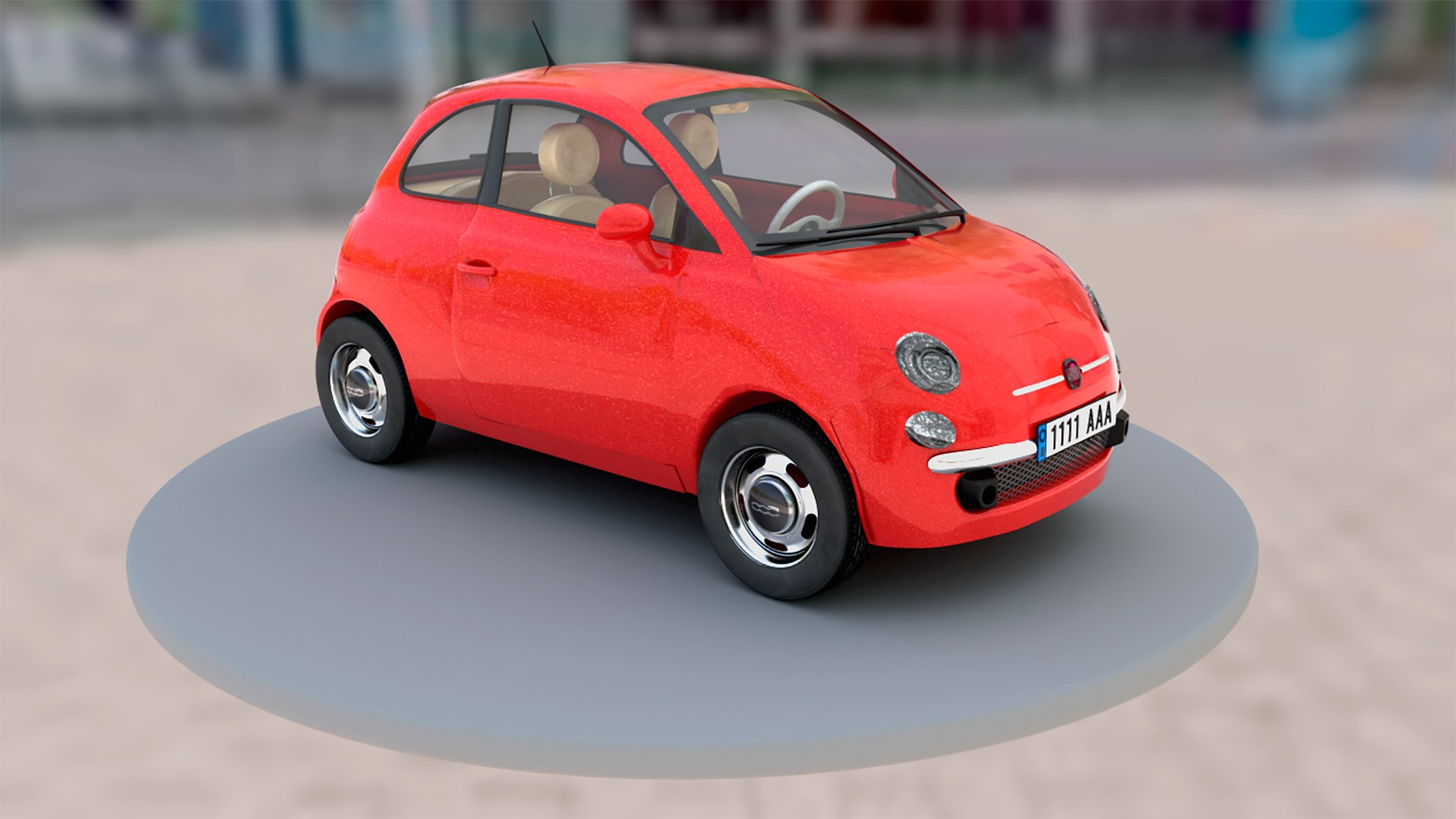 Fiat 500 3D Model - TurboSquid 1881876