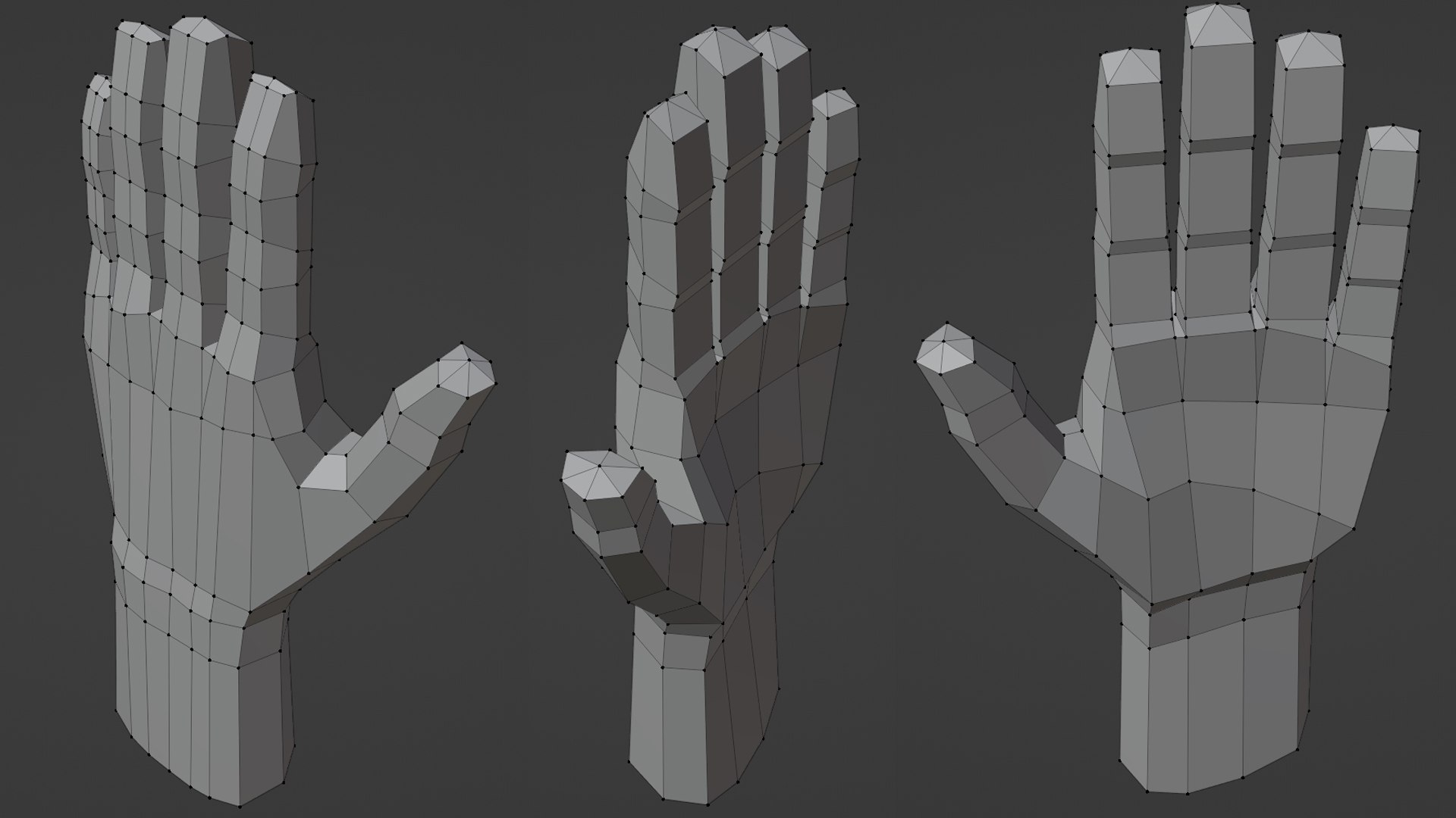 Low Poly Hand 3D Model With Bonesarmature 3D Model - TurboSquid 2103358
