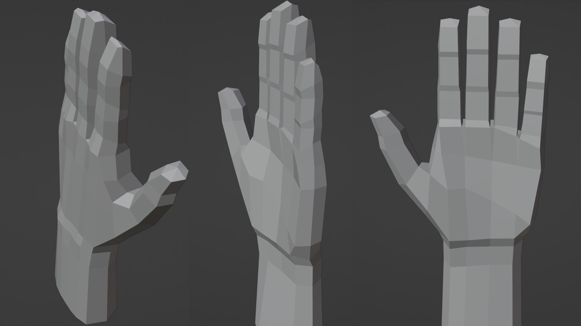 Low Poly Hand 3D Model With Bonesarmature 3D Model - TurboSquid 2103358