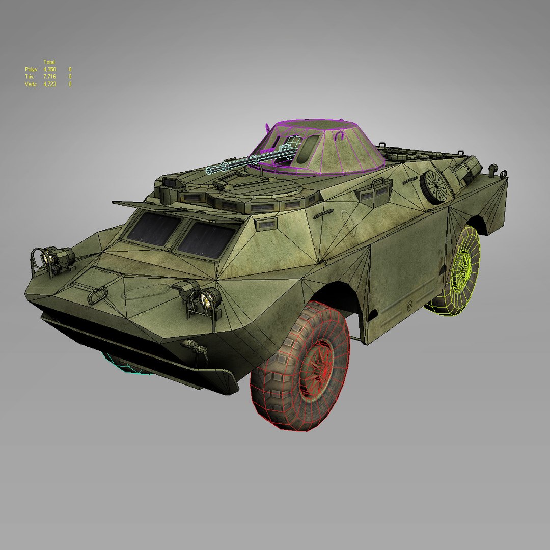 Russian Brdm-2 3d Model