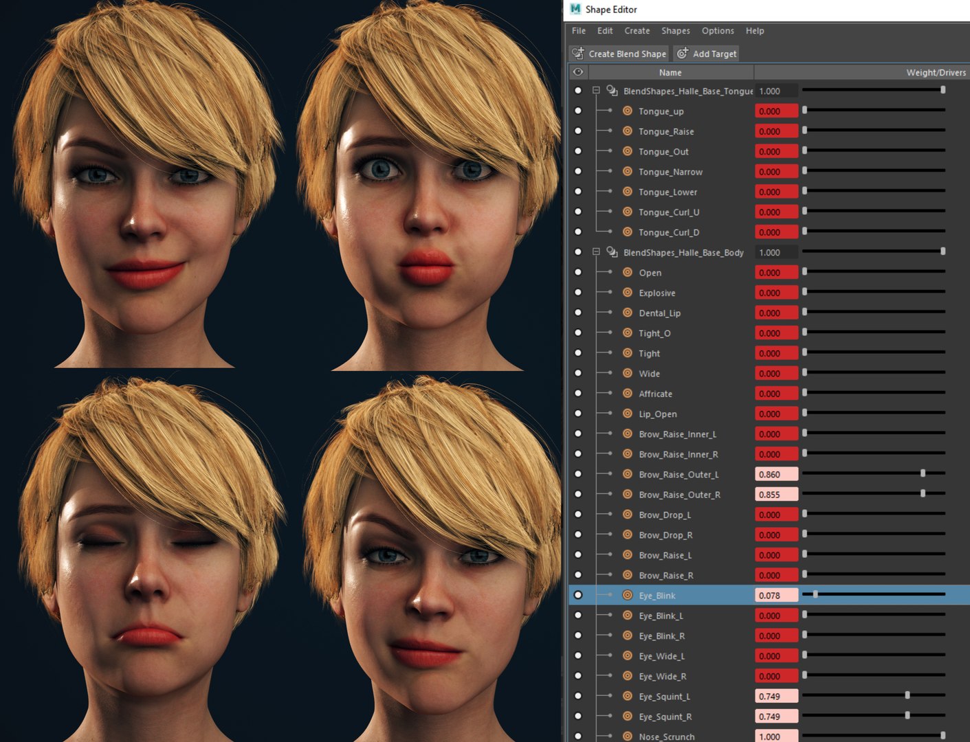 Female Facial Shapes 3D - TurboSquid 1693056