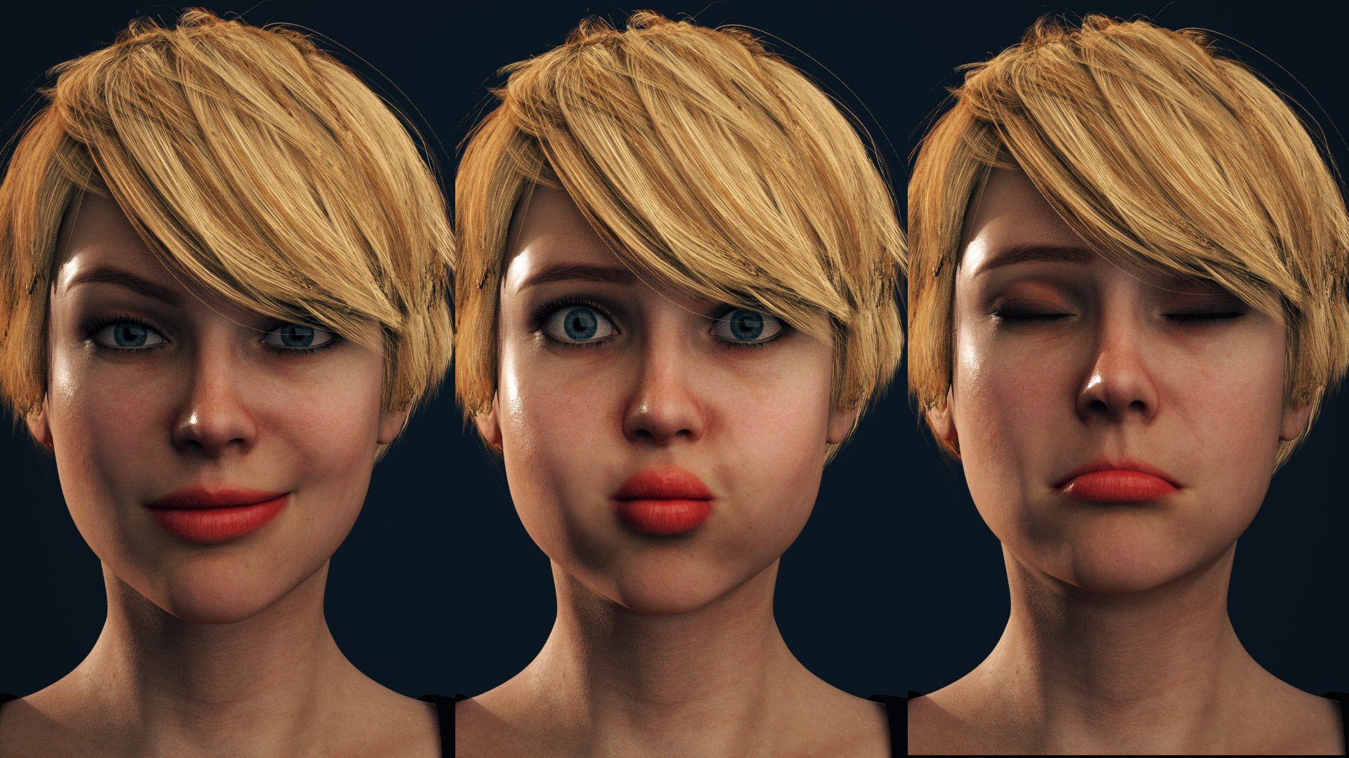 Female Facial Shapes 3D - TurboSquid 1693056