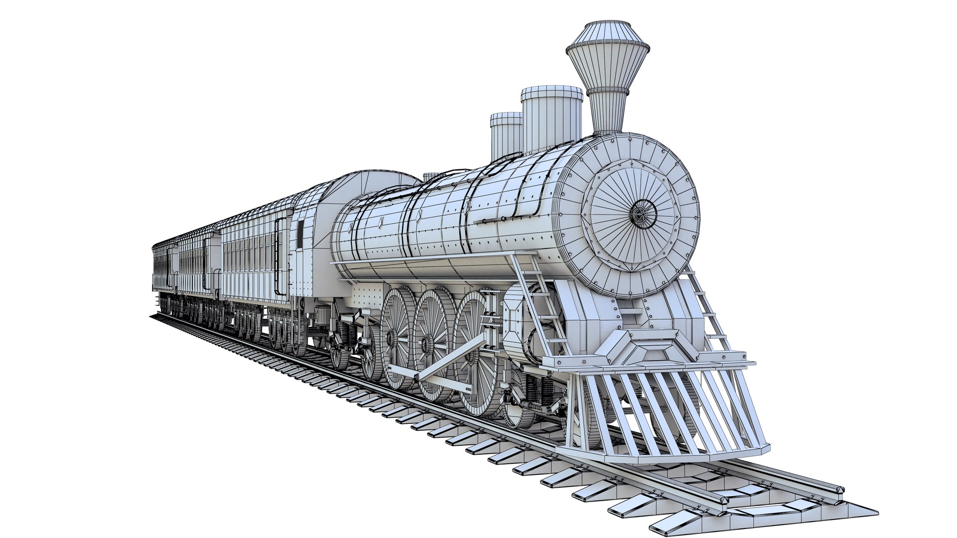 Passenger trains 3D model - TurboSquid 1513741