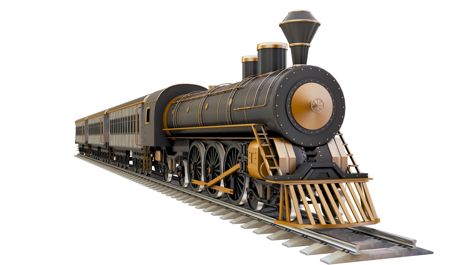 Passenger trains 3D model - TurboSquid 1513741