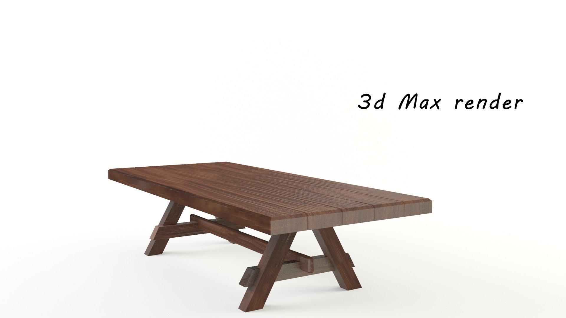 3D Table Wood Low-poly Model - TurboSquid 1419762