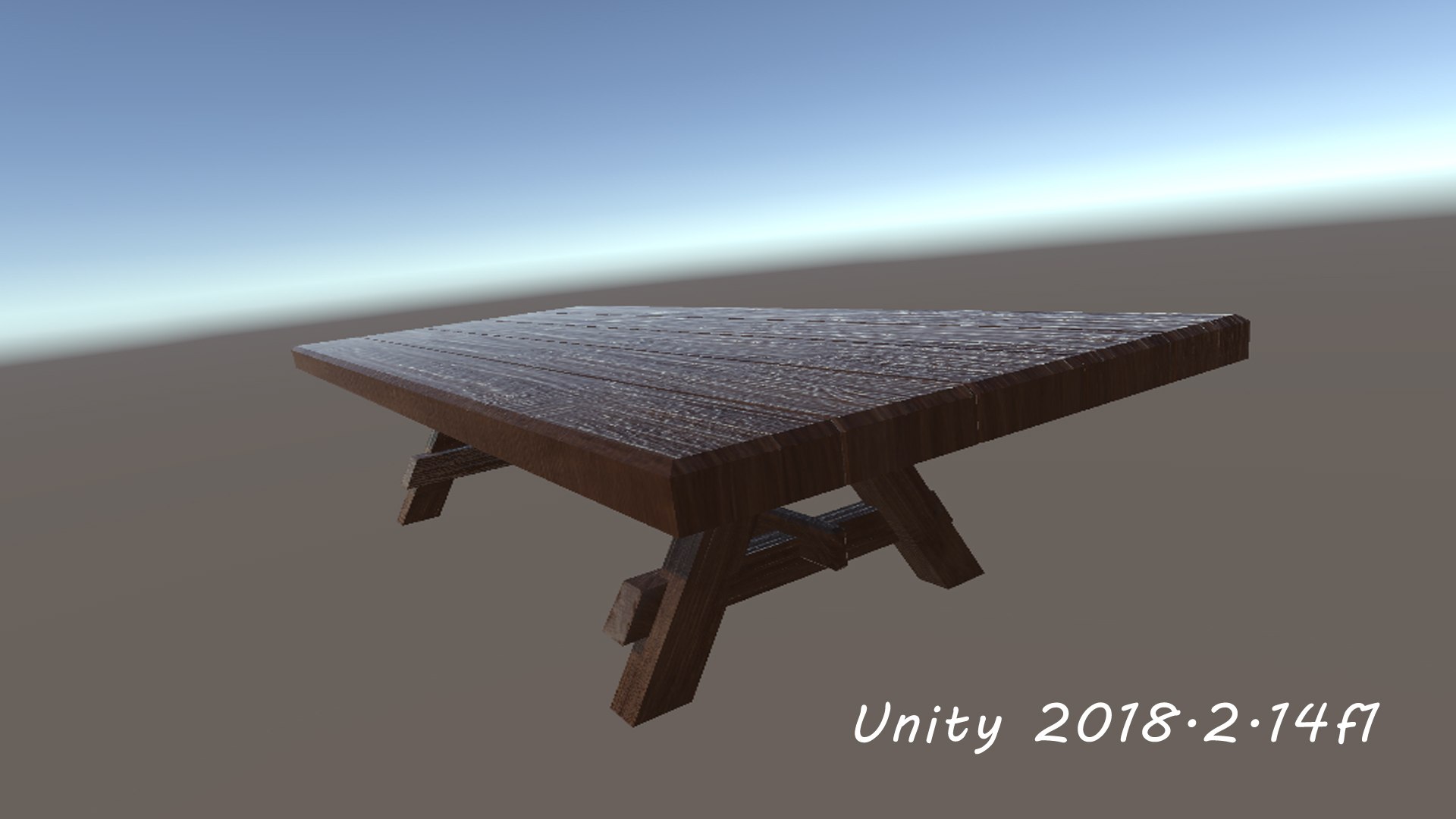 3D Table Wood Low-poly Model - TurboSquid 1419762