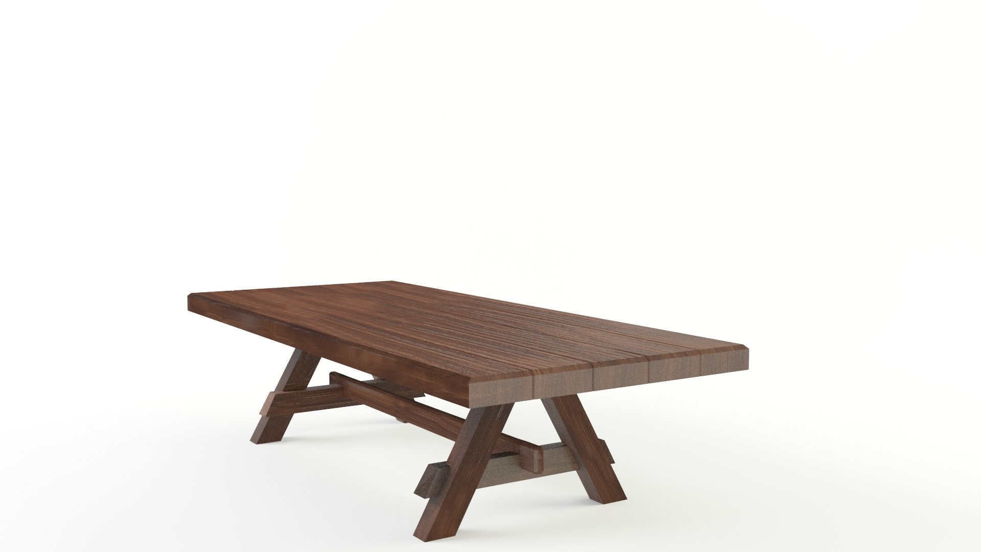 3D Table Wood Low-poly Model - TurboSquid 1419762