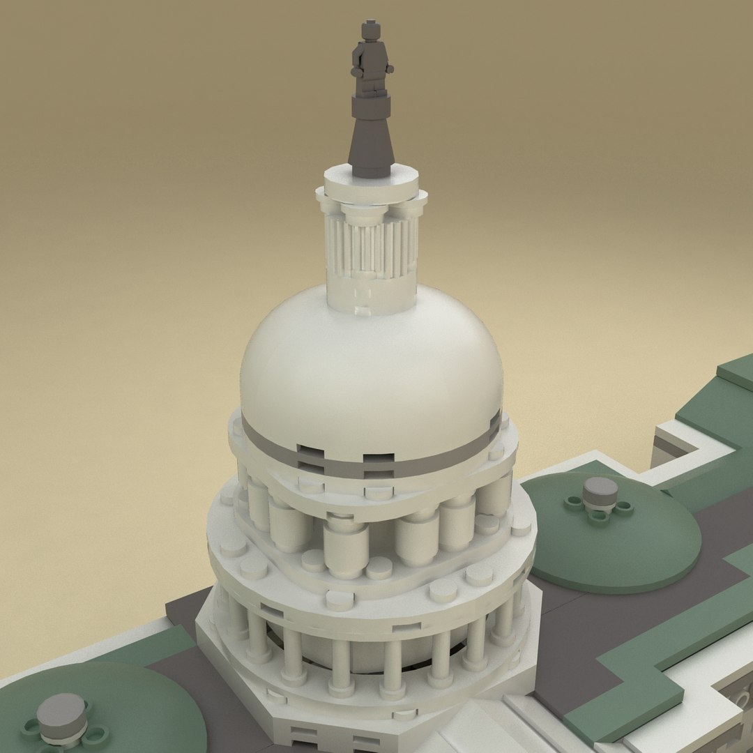 Lego United States Capitol Building Model - TurboSquid 1177839
