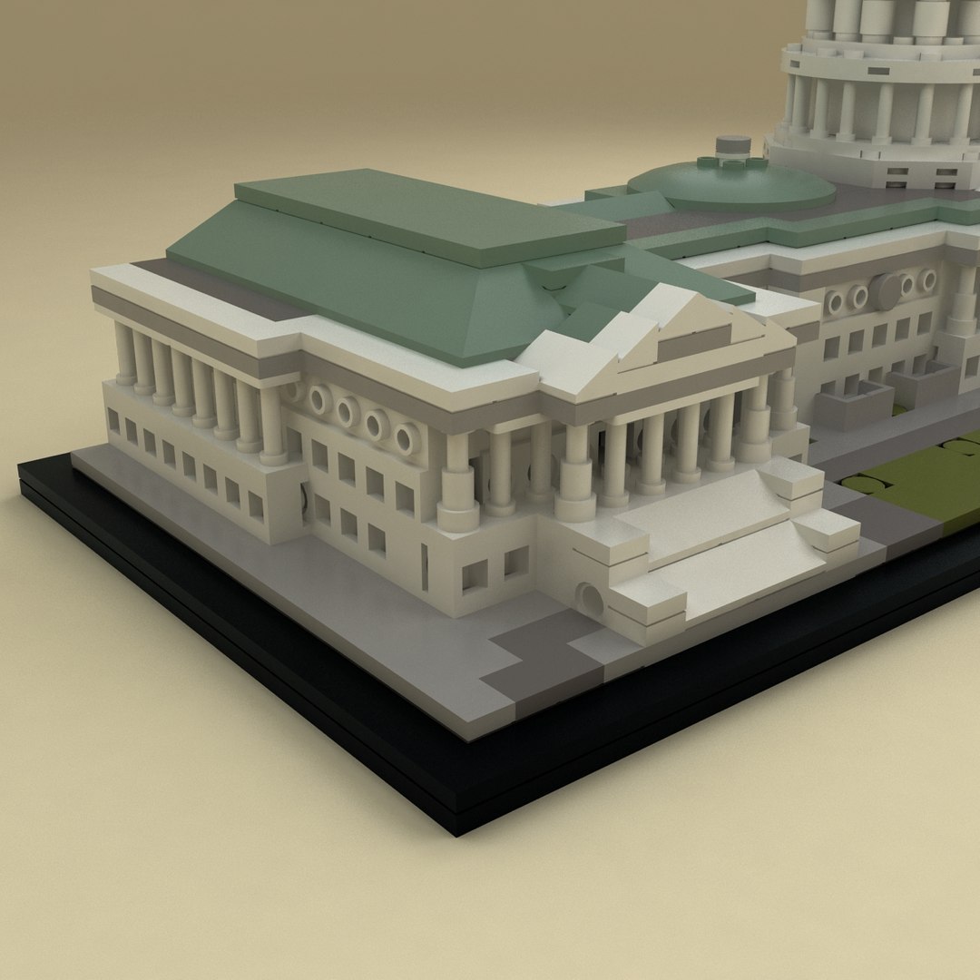 Lego United States Capitol Building Model - TurboSquid 1177839