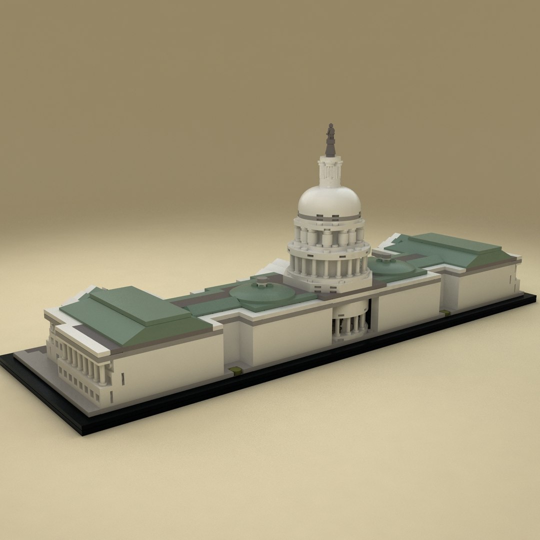 Lego United States Capitol Building Model - TurboSquid 1177839