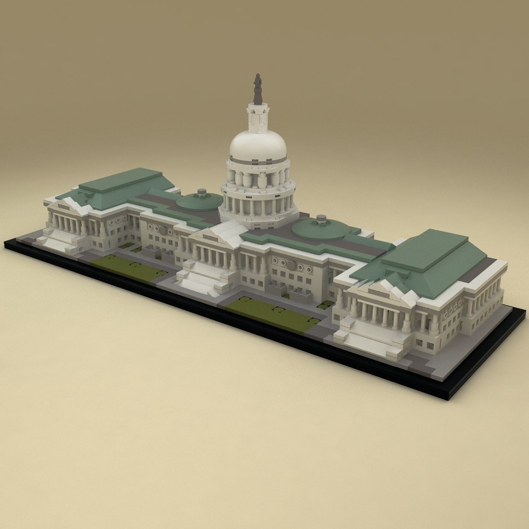 Lego United States Capitol Building Model - TurboSquid 1177839