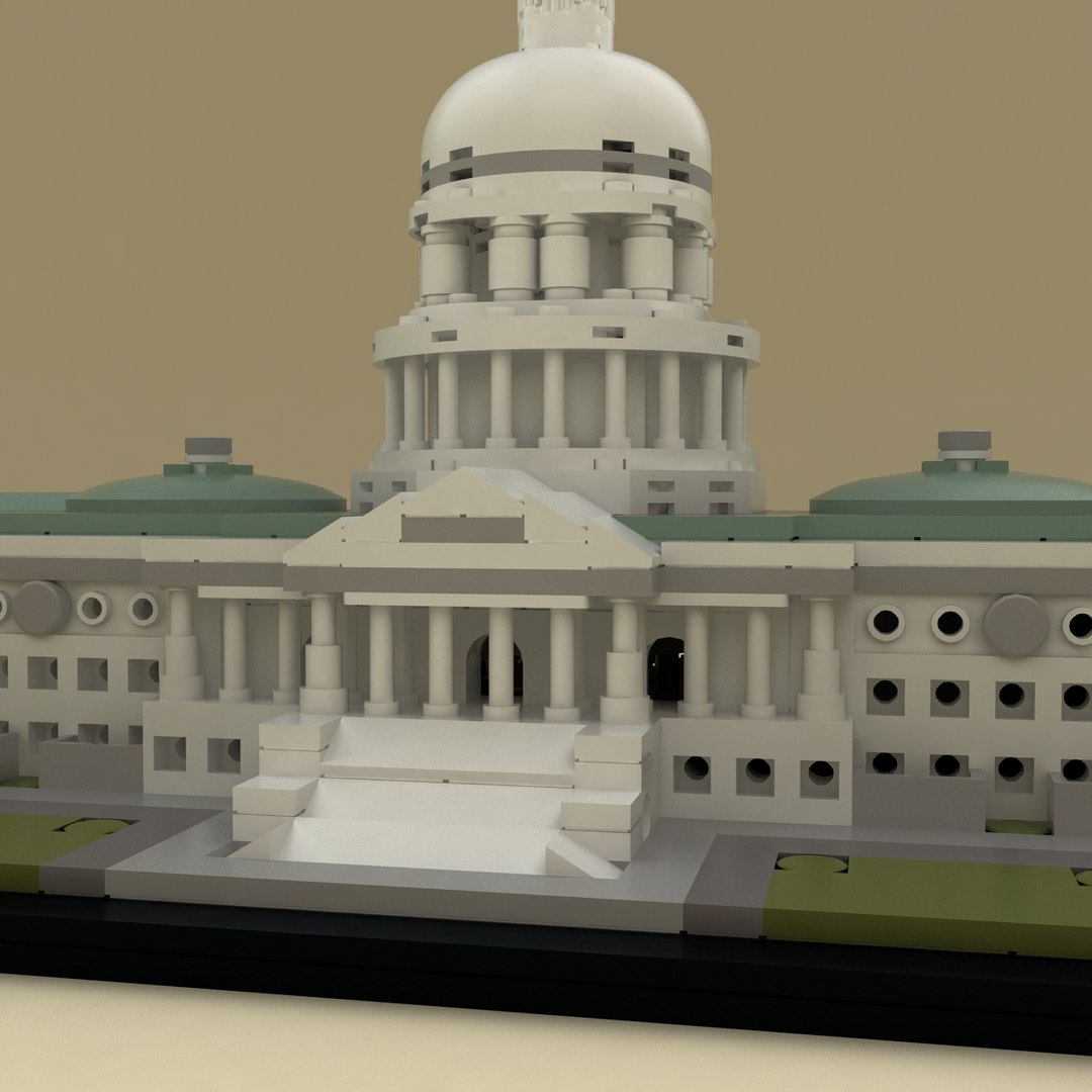 Lego United States Capitol Building Model - TurboSquid 1177839