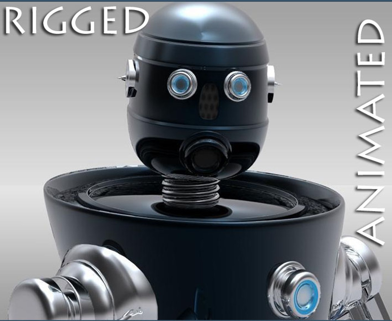 Robot Rigged Animation 3ds
