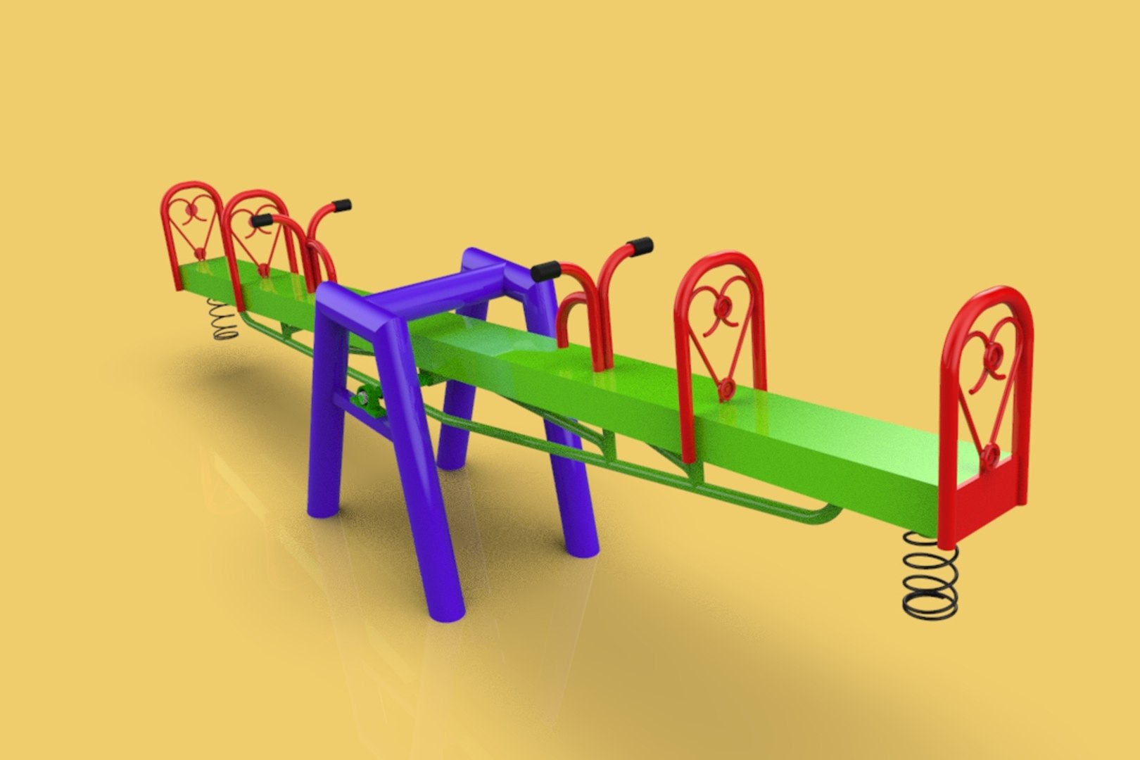 Seesaw Teeterboard Playground 3D Model - TurboSquid 1466572