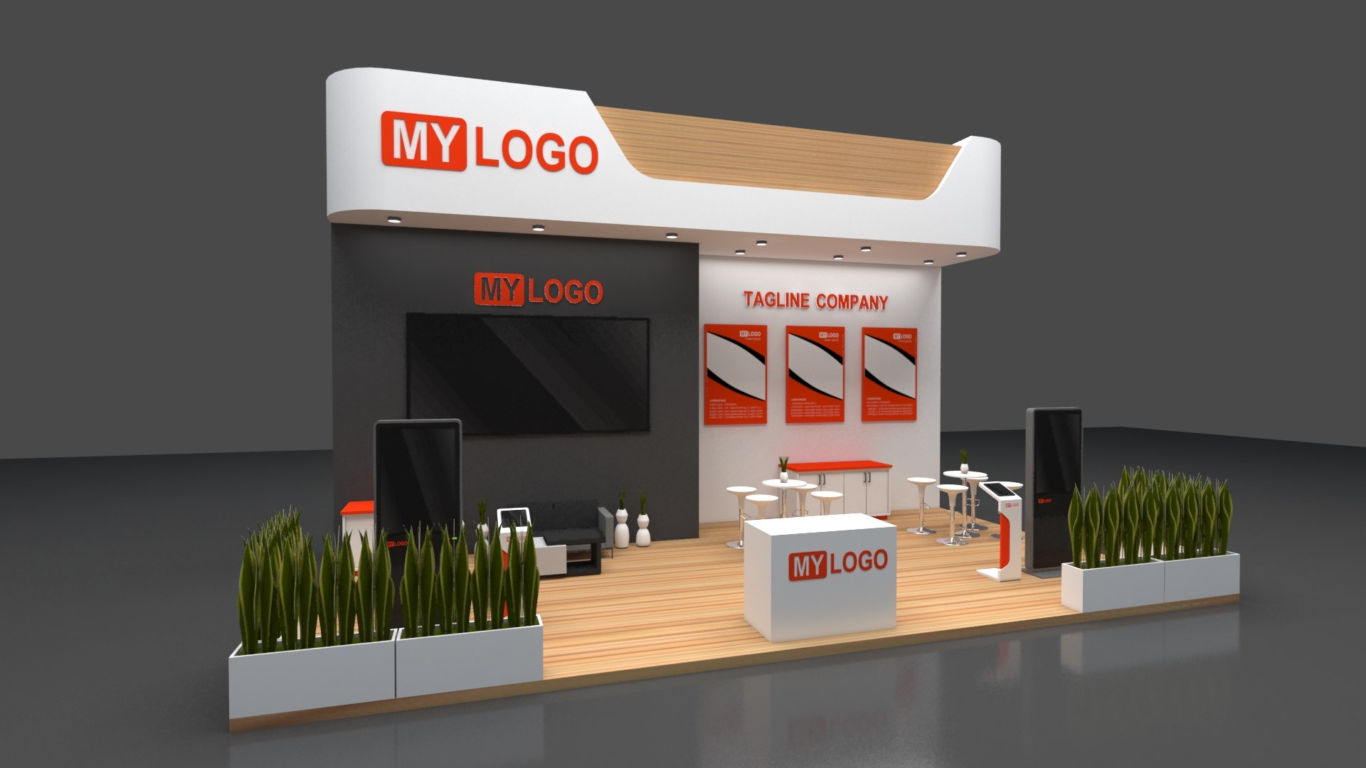 3D model 9 Booth Exhibition - TurboSquid 2009900