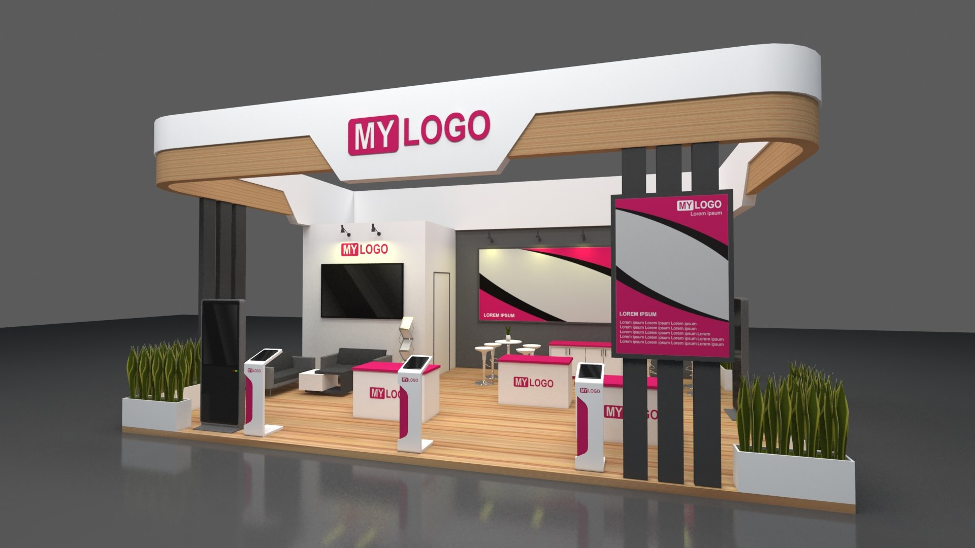 3D model 9 Booth Exhibition - TurboSquid 2009900