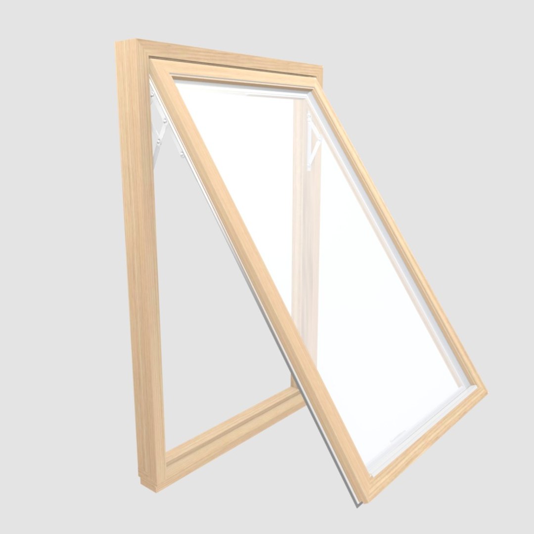 3d Model Wood Frame Windows