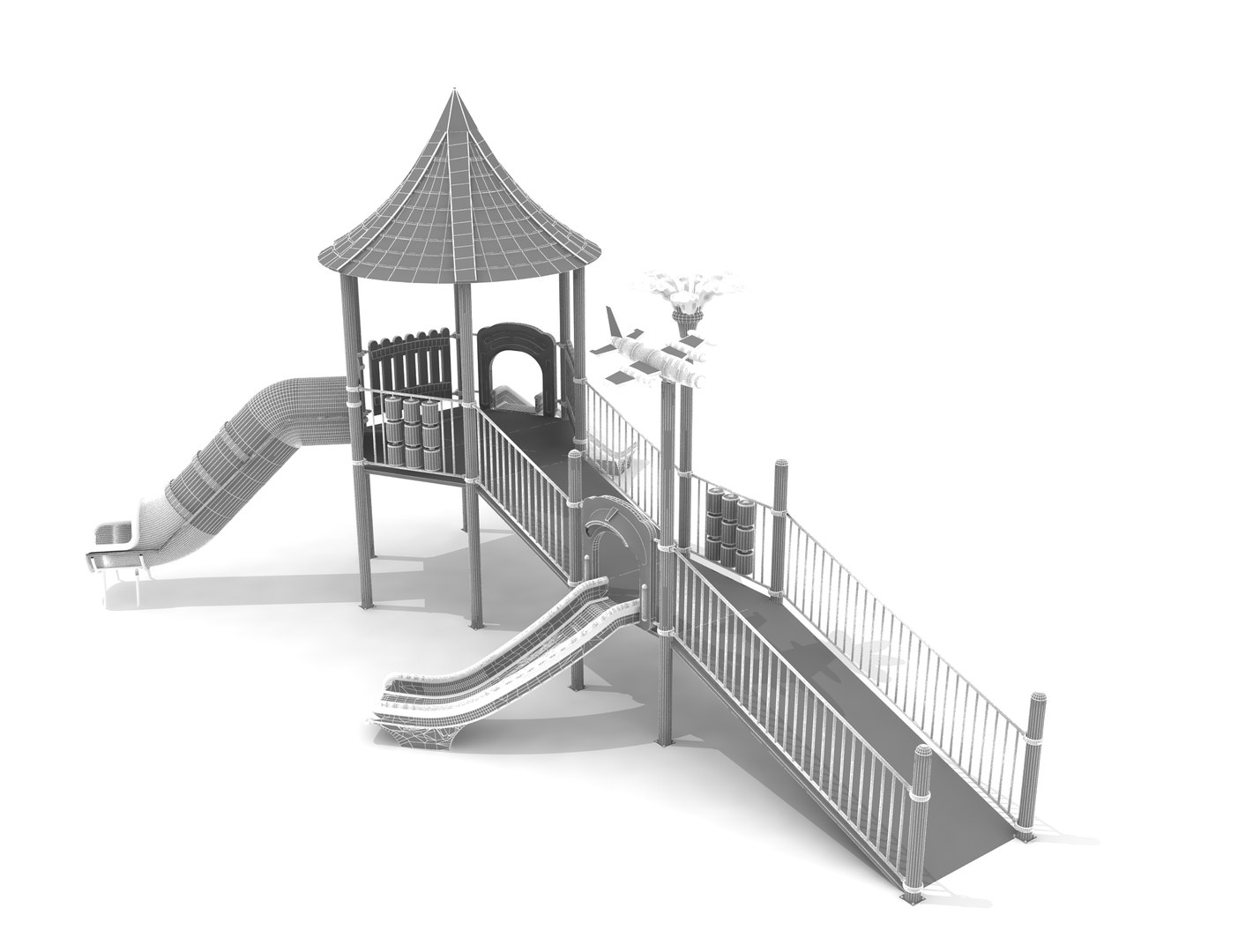 3D Playground Metal Play - TurboSquid 1433982