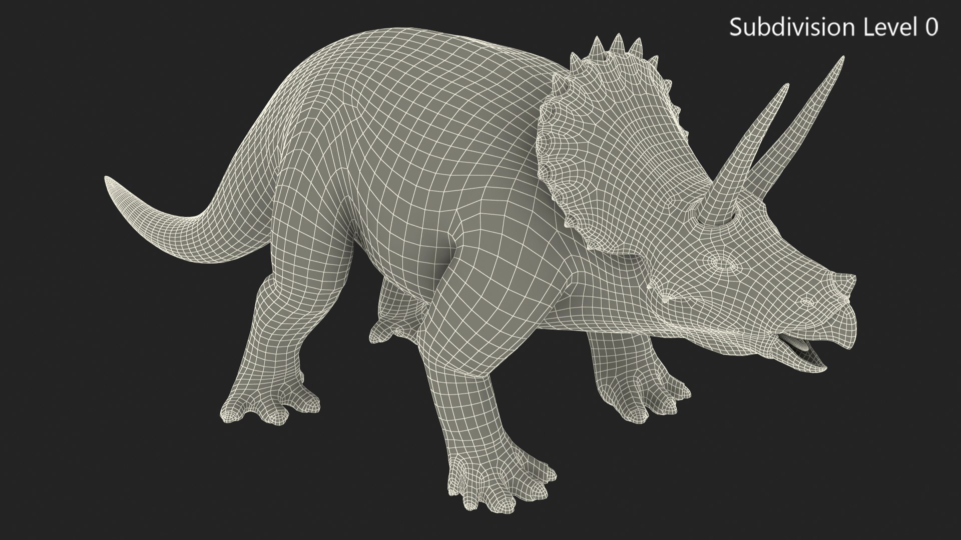 3D triceratops skeleton standing pose model - TurboSquid 1506478
