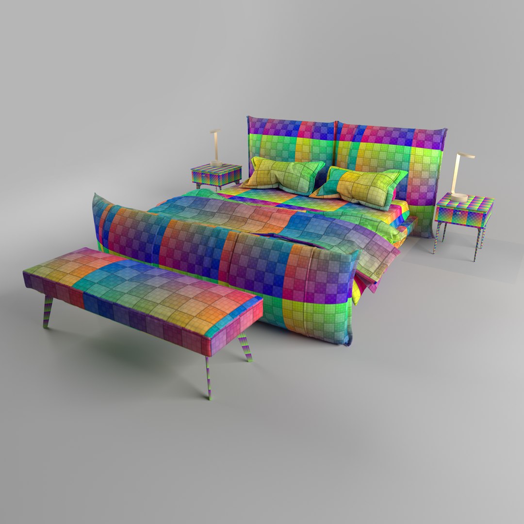 Gamma Bed Night 3D - TurboSquid 1470943