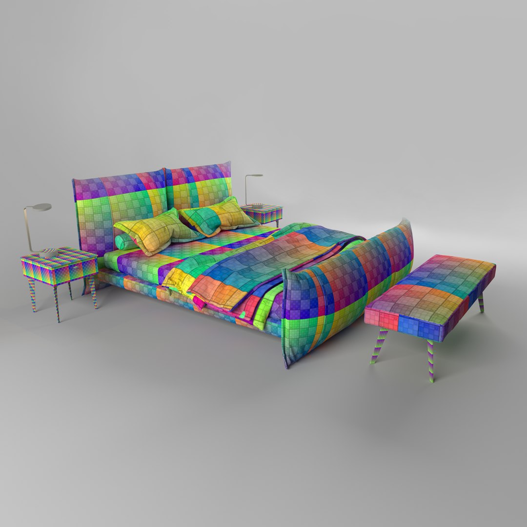 Gamma Bed Night 3D - TurboSquid 1470943