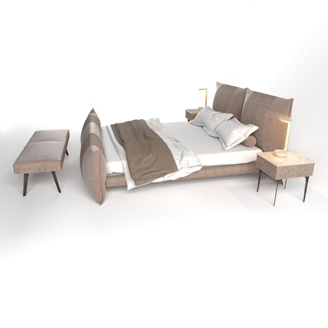 Gamma Bed Night 3D - TurboSquid 1470943