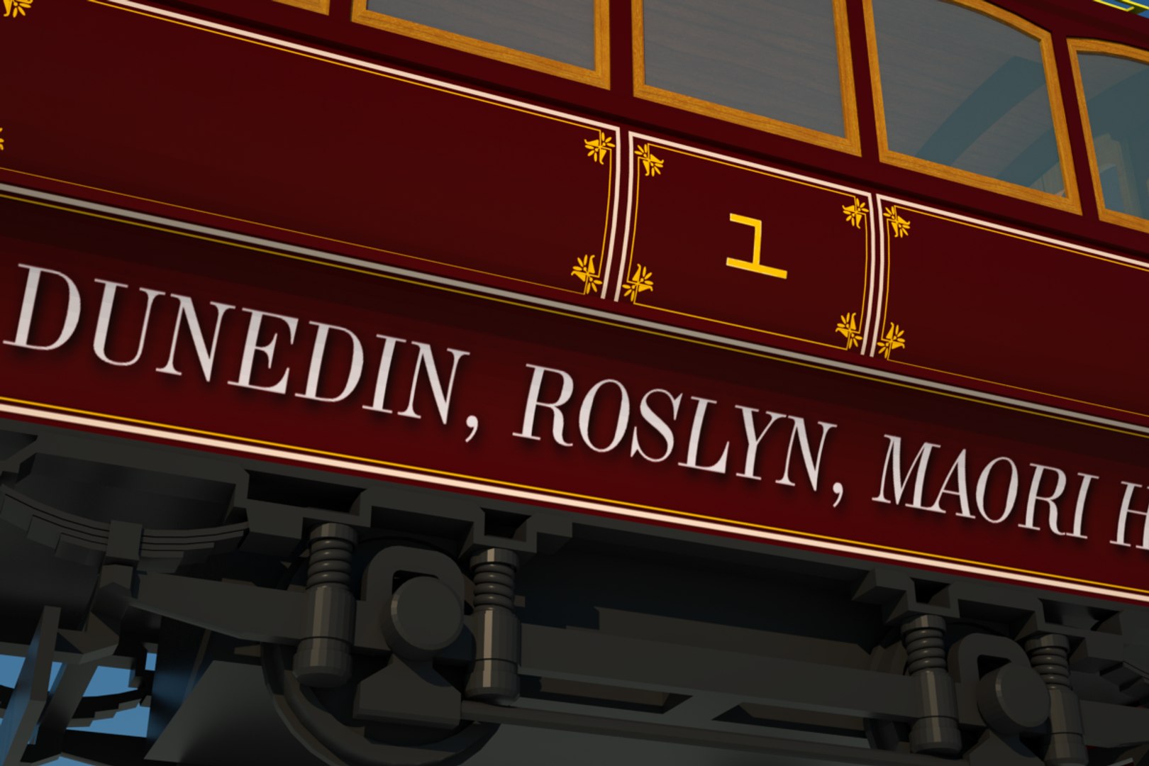 Dunedin Historic Tram 3d Model