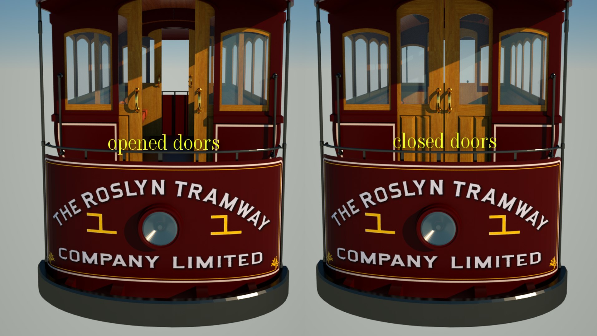 Dunedin Historic Tram 3d Model