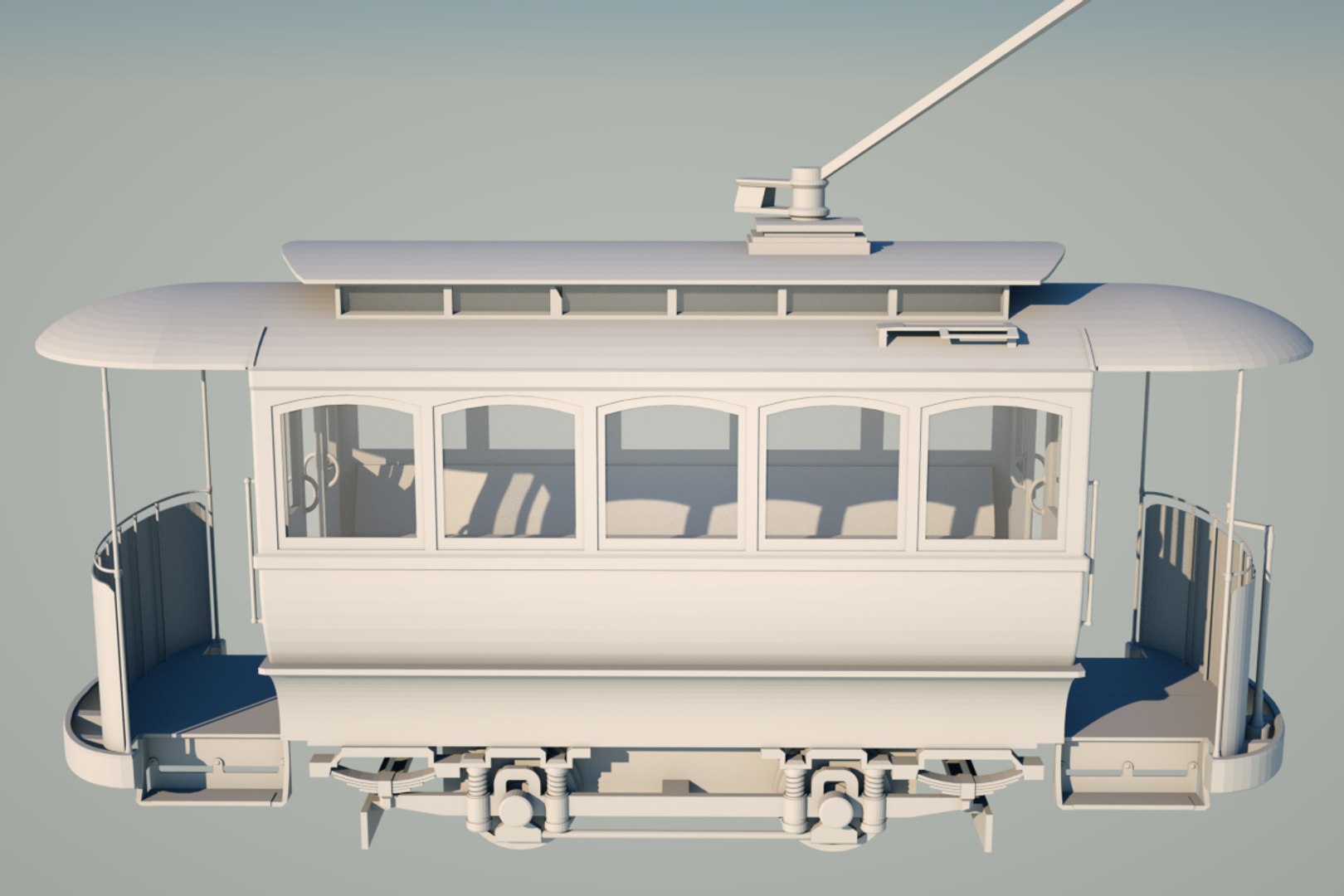 Dunedin Historic Tram 3d Model