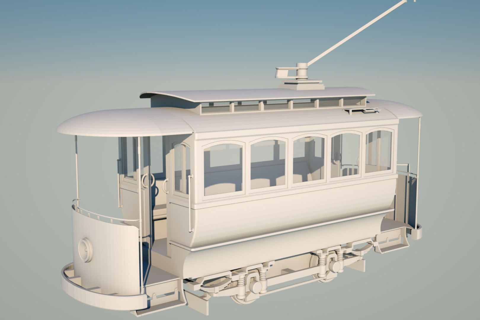 Dunedin Historic Tram 3d Model