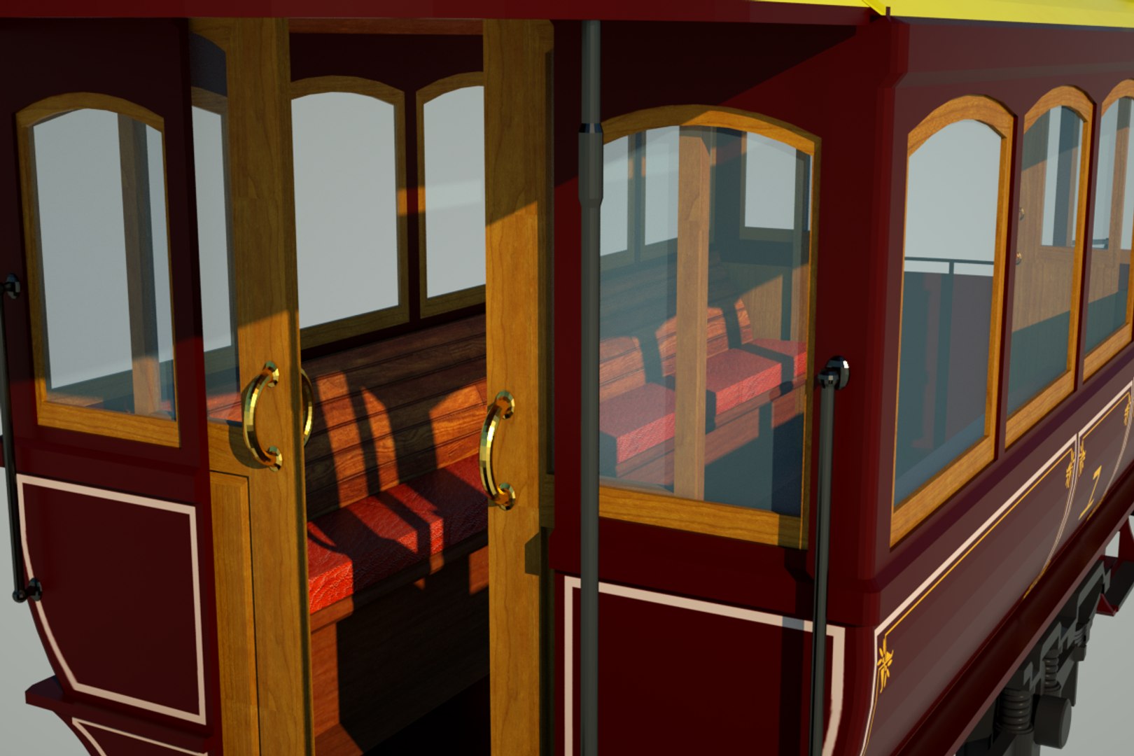Dunedin Historic Tram 3d Model