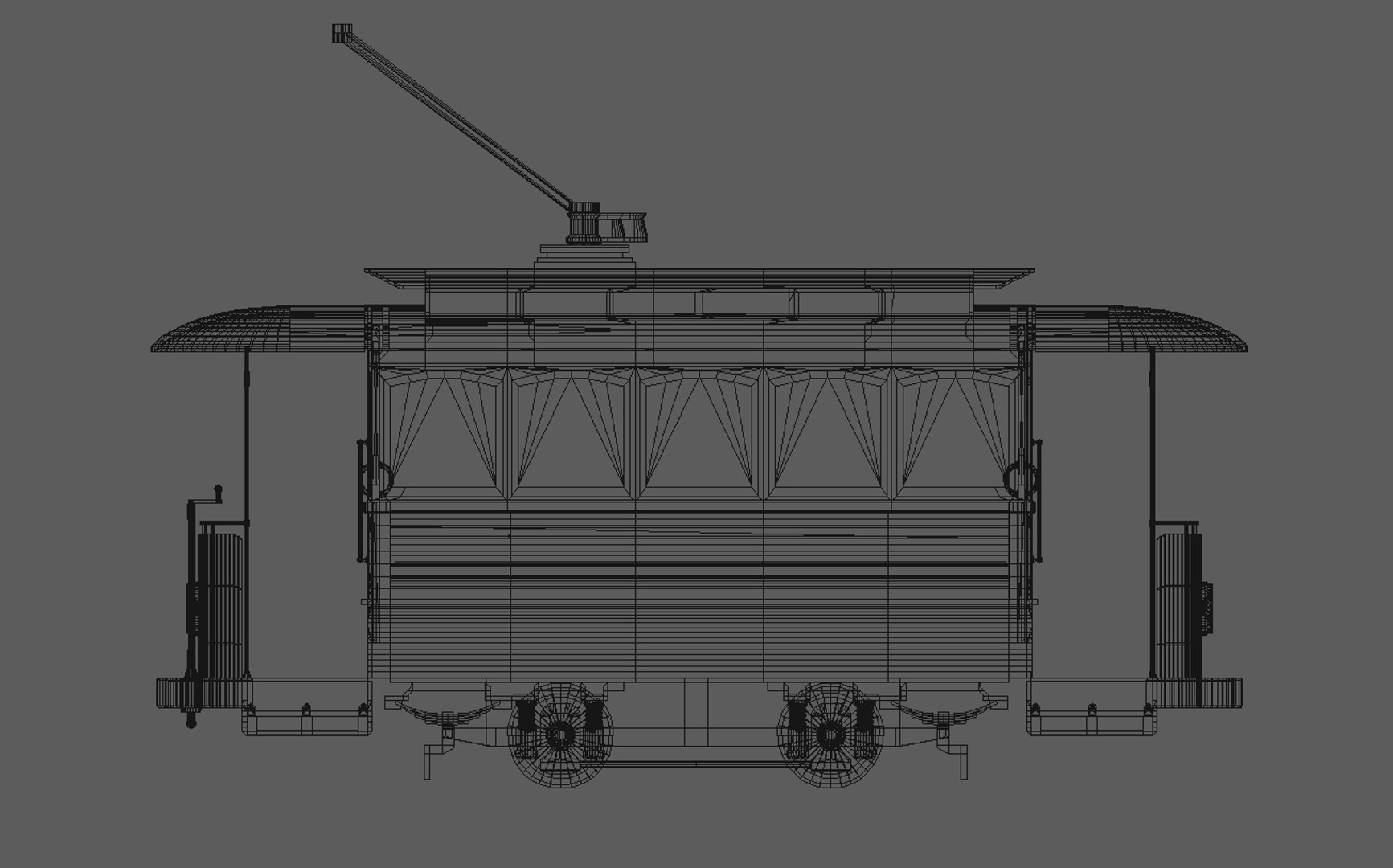 Dunedin Historic Tram 3d Model