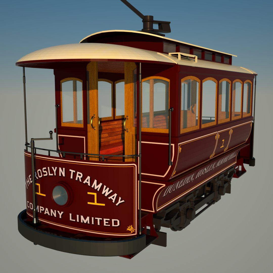 Dunedin Historic Tram 3d Model
