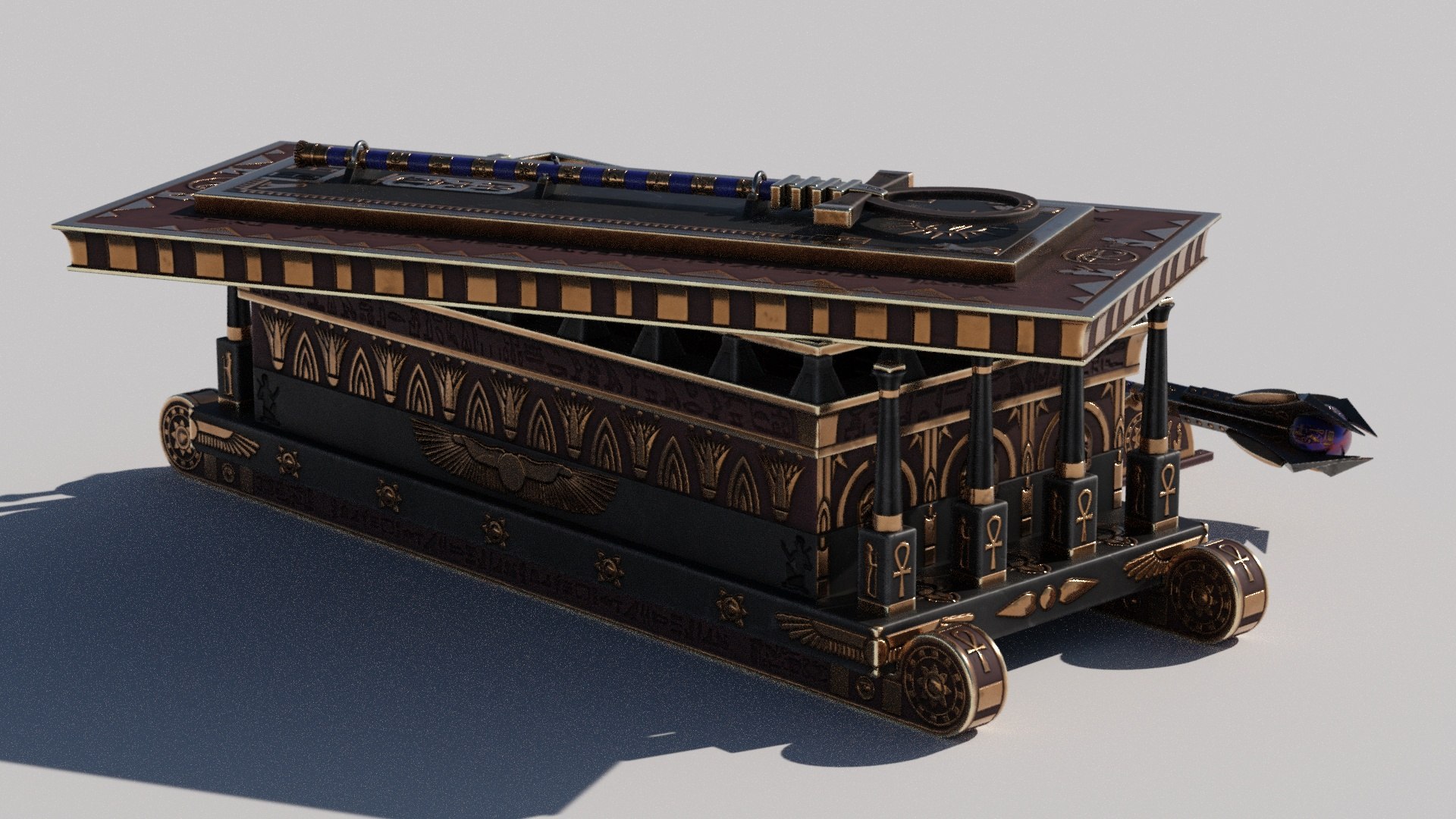 OB 02 Egyptian Necromancer Kit - Sledge Casket 3D model - TurboSquid ...