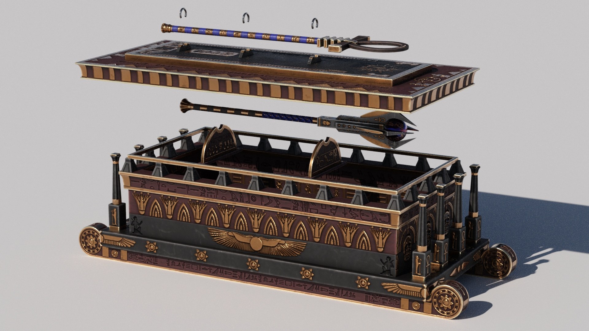 OB 02 Egyptian Necromancer Kit - Sledge Casket 3D model - TurboSquid ...