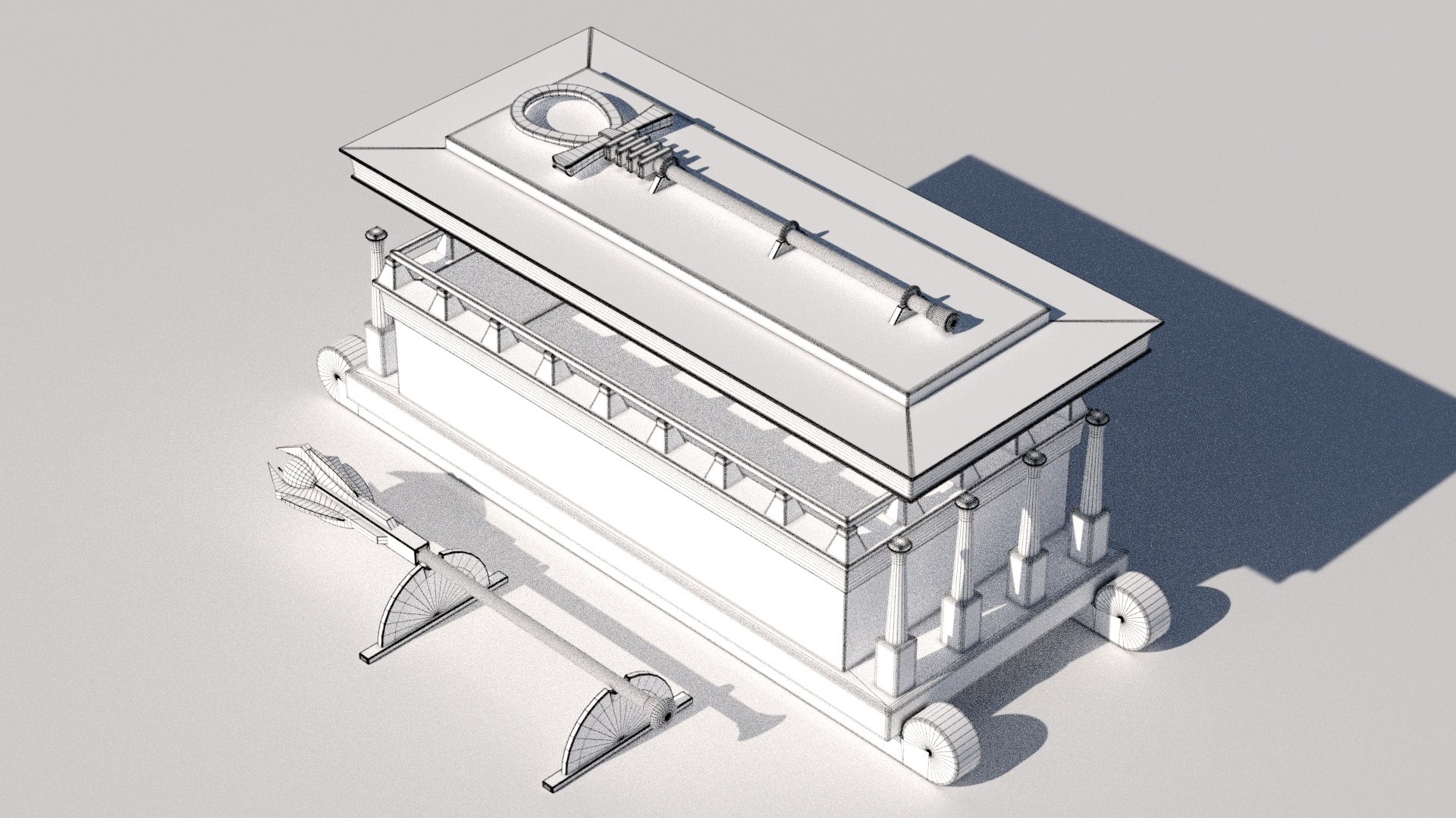 OB 02 Egyptian Necromancer Kit - Sledge Casket 3D model - TurboSquid ...