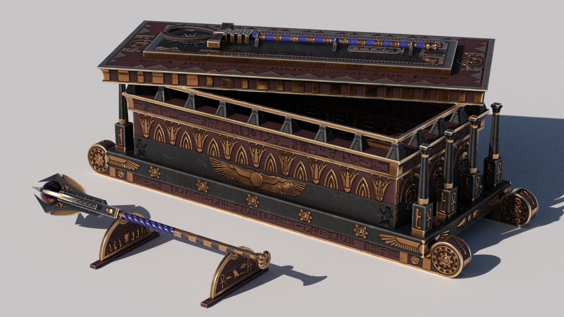 OB 02 Egyptian Necromancer Kit - Sledge Casket 3D model - TurboSquid ...