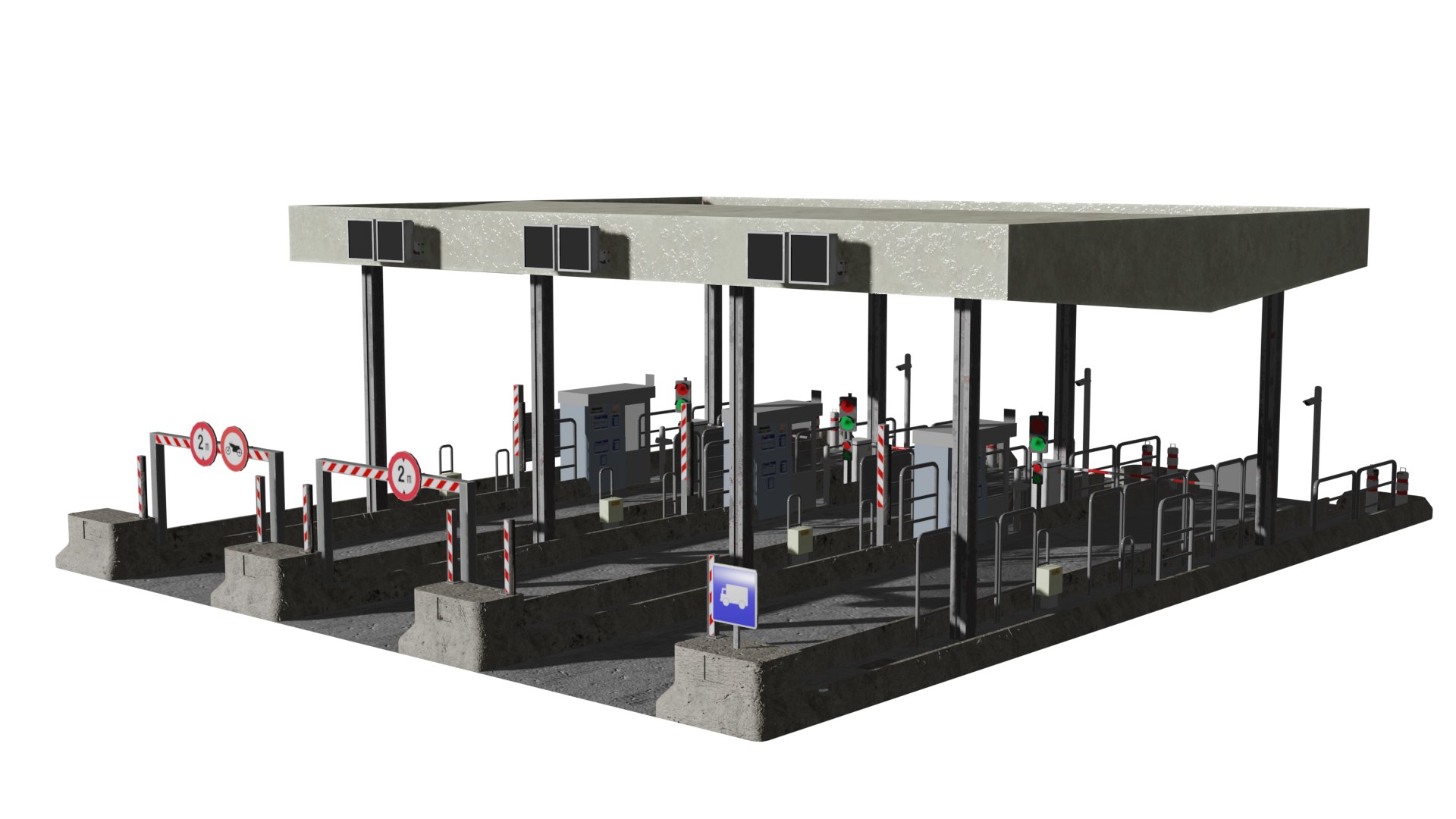 Toll Gate French 3D Model - TurboSquid 1929765