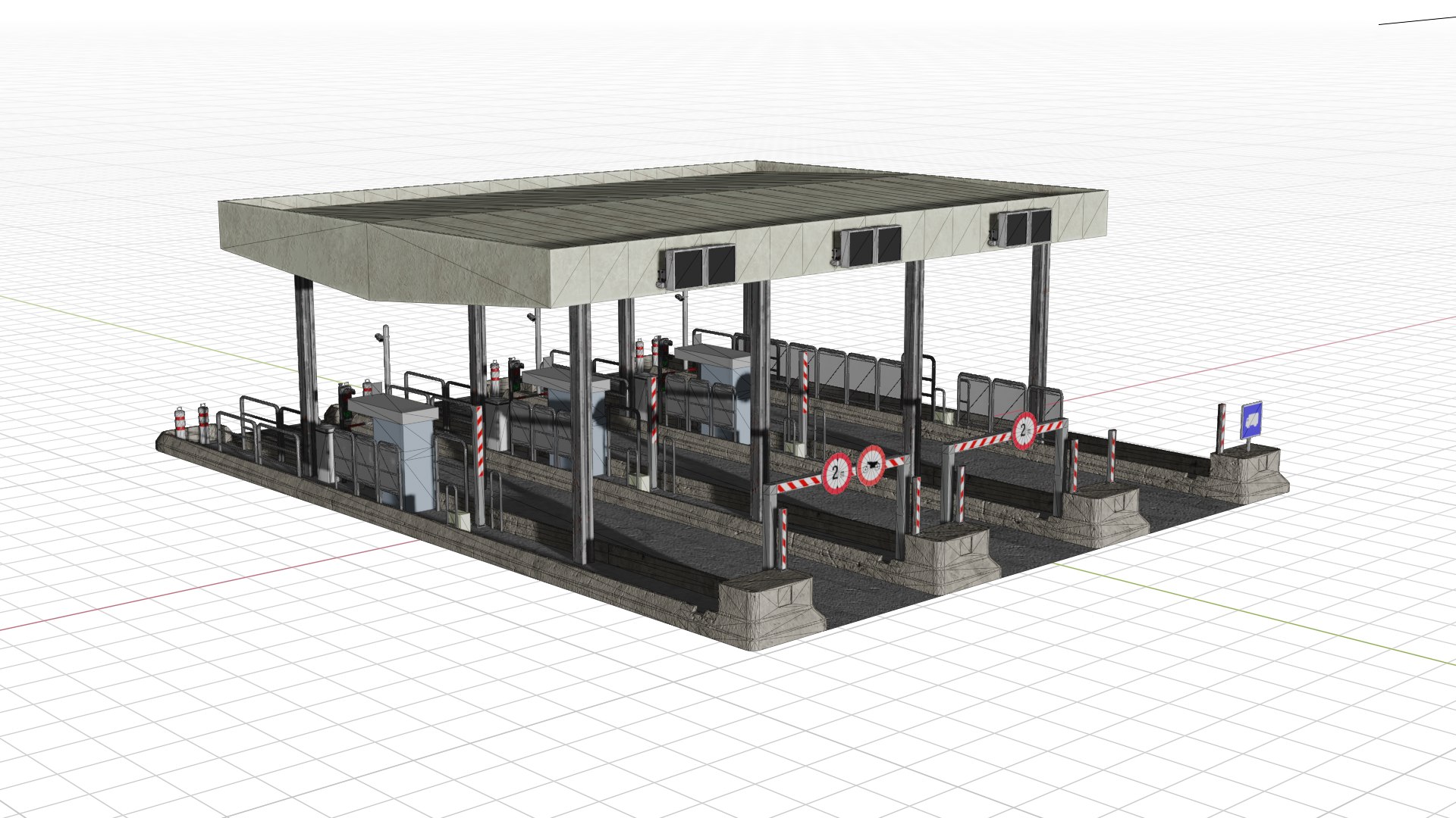Toll Gate French 3D Model - TurboSquid 1929765