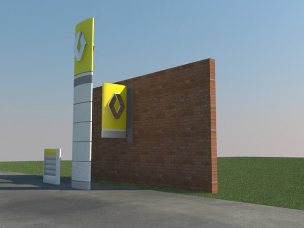 renault signs 3d model