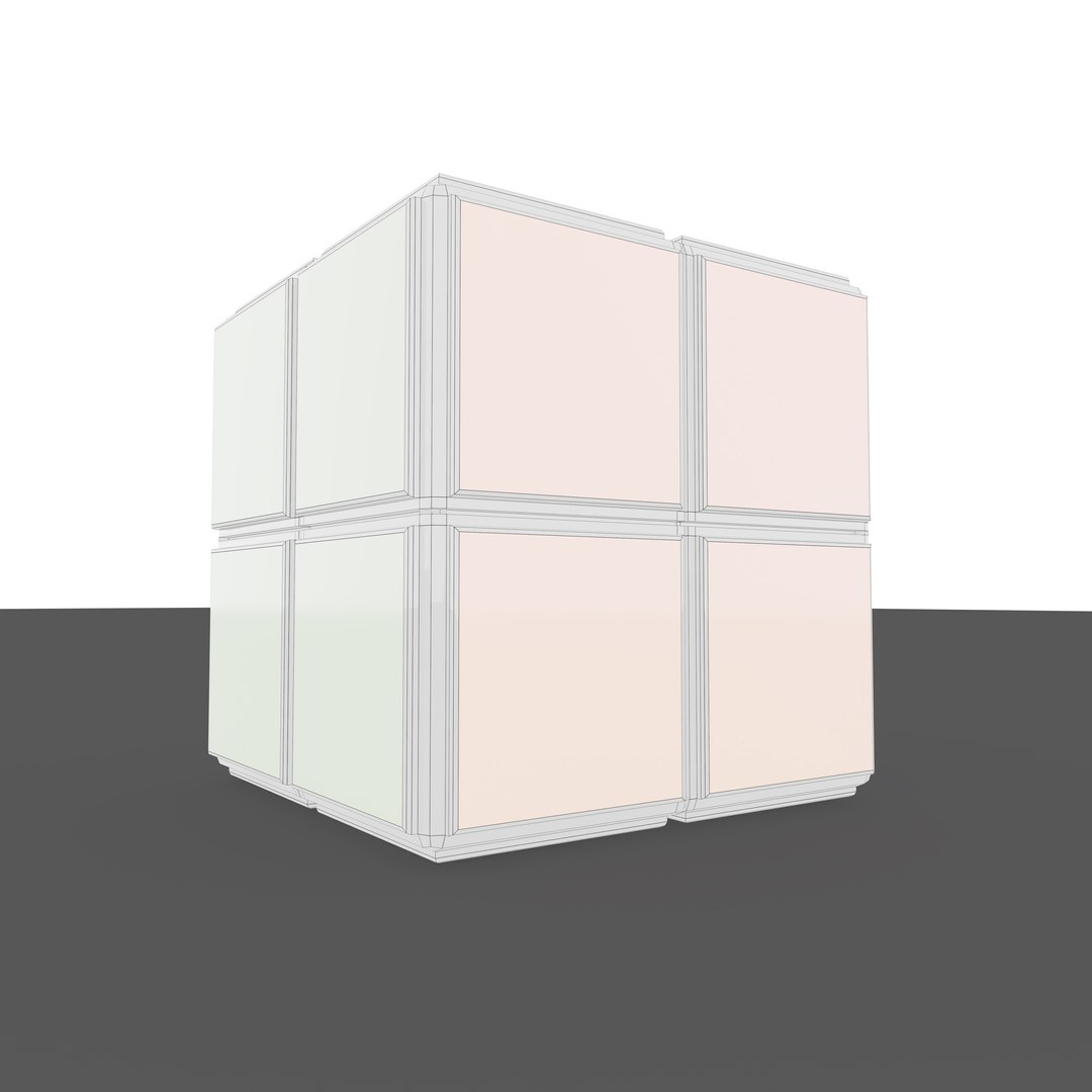 3D 2x2 Cube Model - TurboSquid 1326500