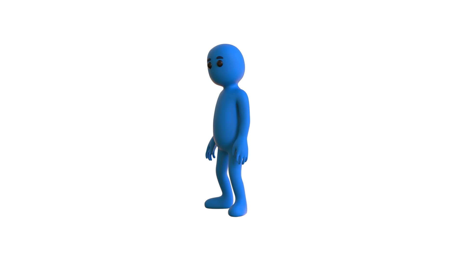 Low Poly Blue Guy Rigged Model - TurboSquid 2382794