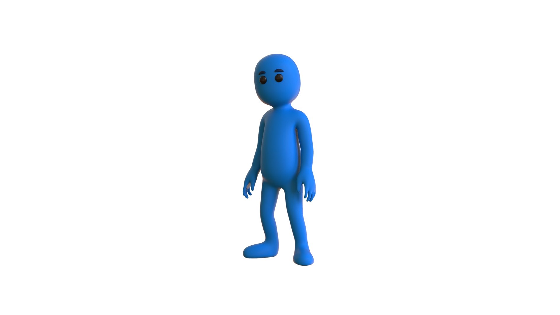 Low Poly Blue Guy Rigged Model - TurboSquid 2382794